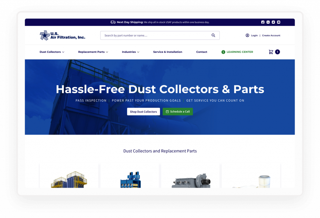 U.S. Air Filtration | Above The Fray Design